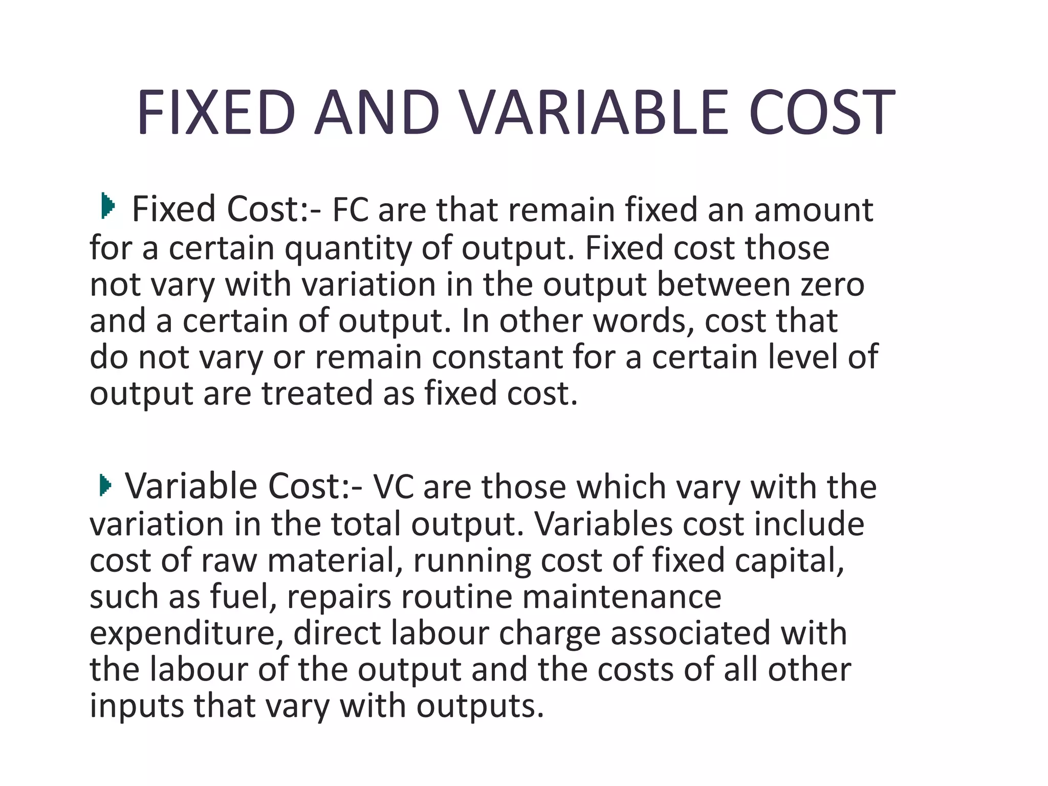 Cost concept and analysis | PPTX