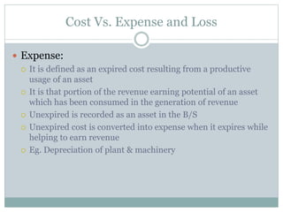 Cost concepts & classification | PPTX
