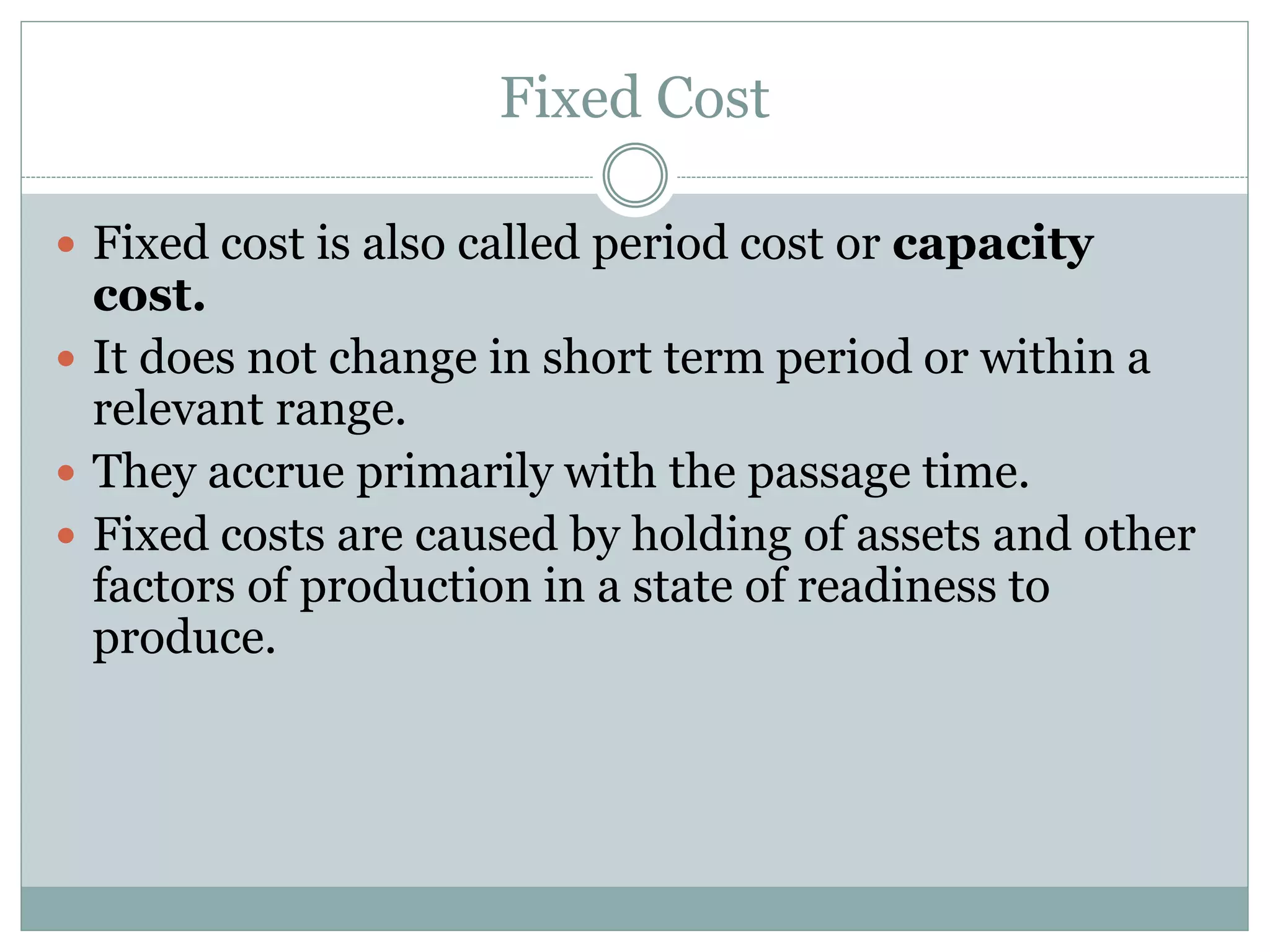 Costconcepts costclassificationandestimation | PPT