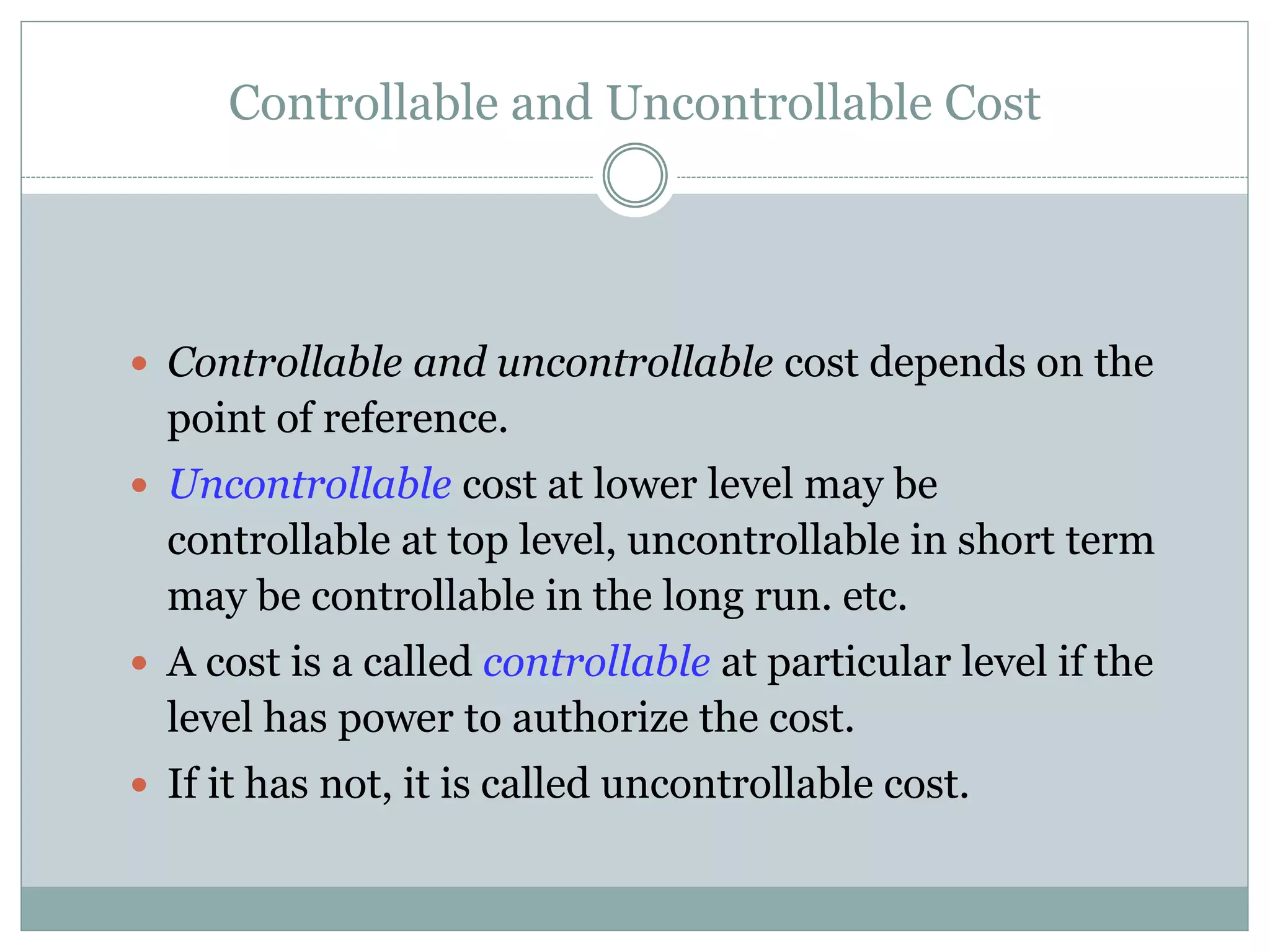 Costconcepts costclassificationandestimation | PPT