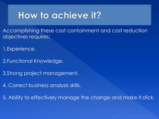 Cost containment | PPTX