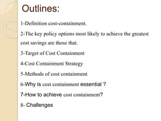 Cost containment | PPTX