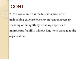 Cost containment | PPTX