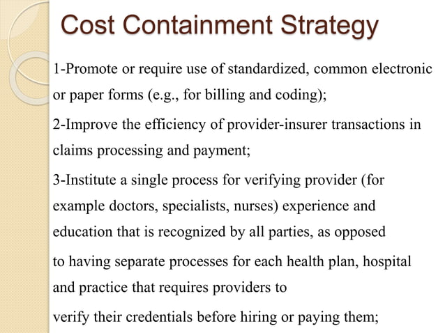 Cost containment | PPTX