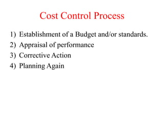 Cost control | PPTX