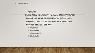 Effective Cost Control | PPTX