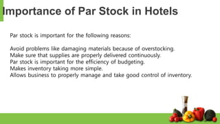 Par Stock in Hotel-Cost control #11 by Dino Leonandri | PPT