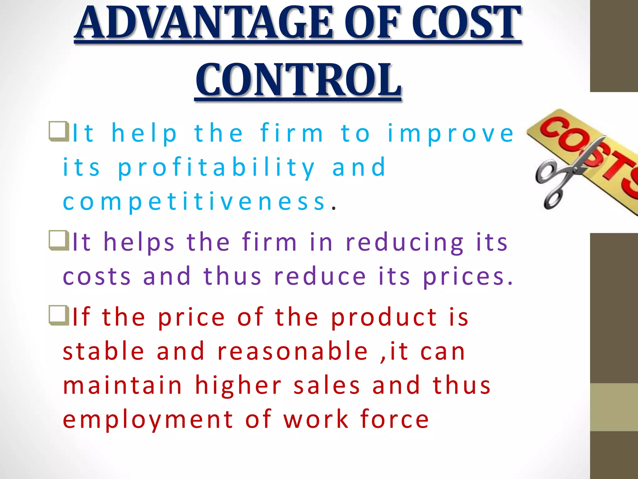 Cost control and cost reduction | PPTX | Business Accounting & Finance ...