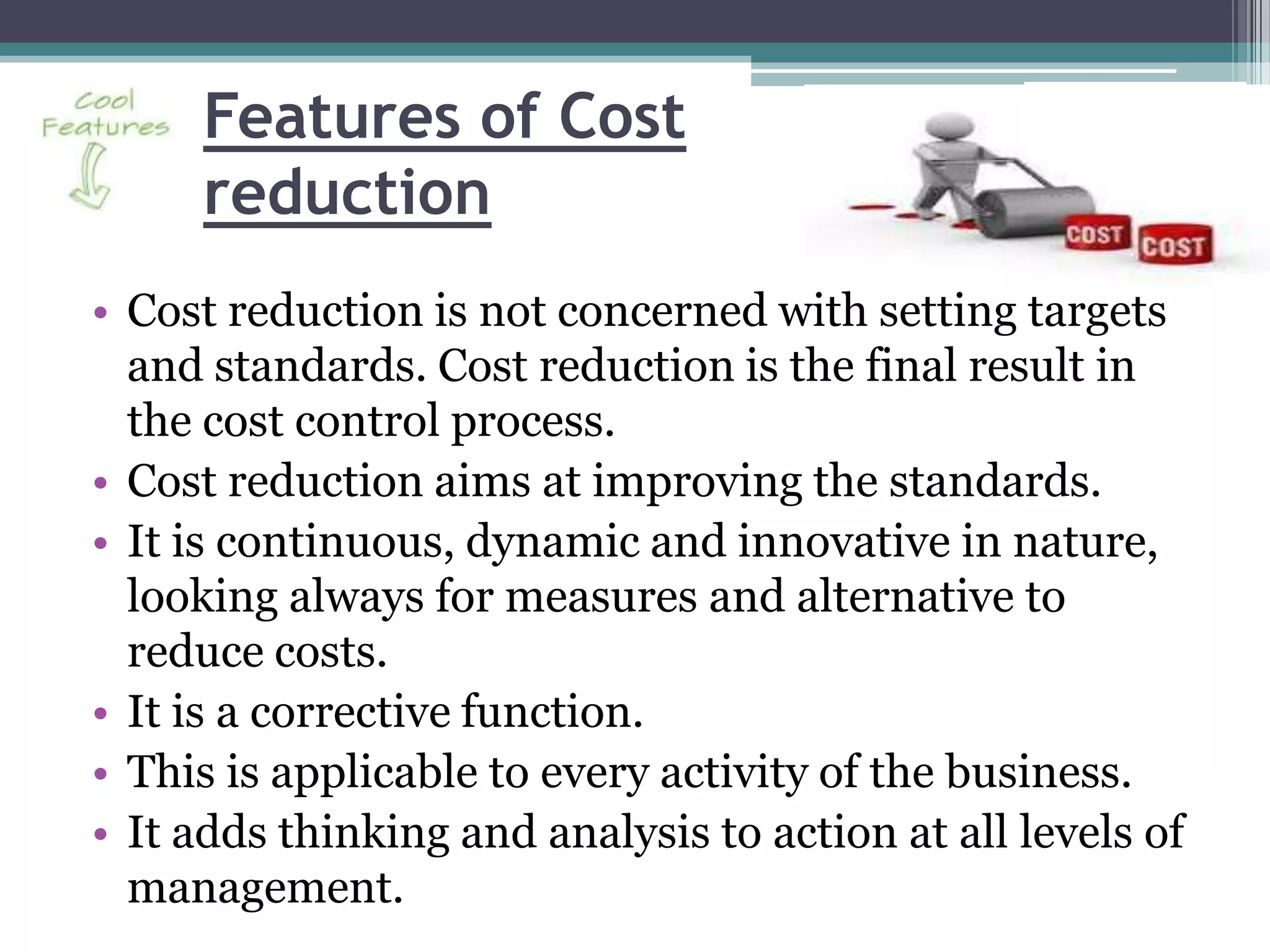 Cost control and reduction | PPTX