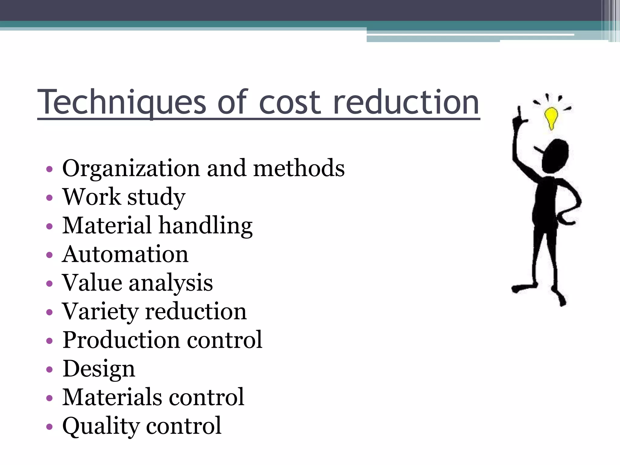 Cost control and reduction | PPTX | Business Accounting & Finance ...