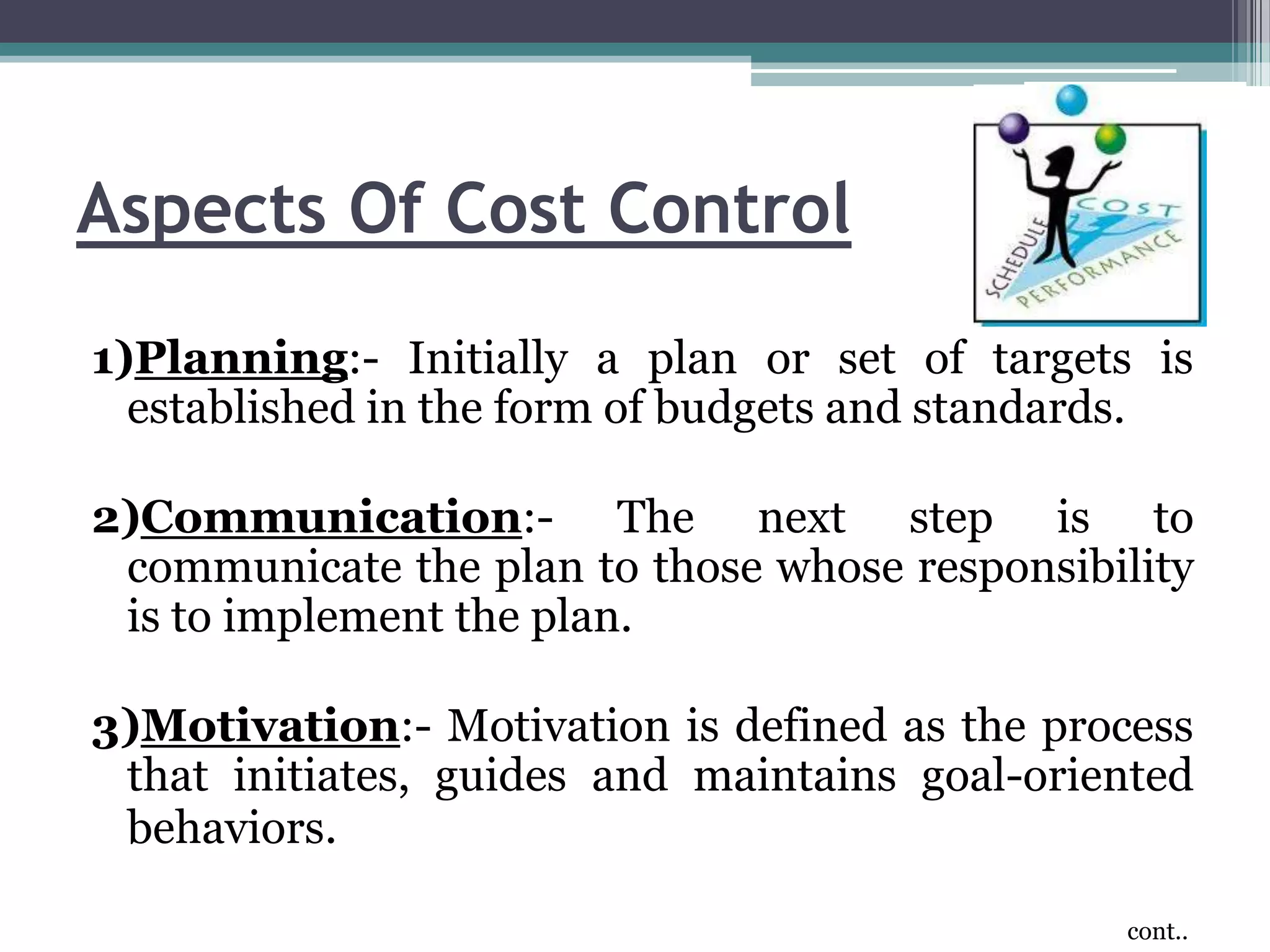 Cost control and reduction | PPTX