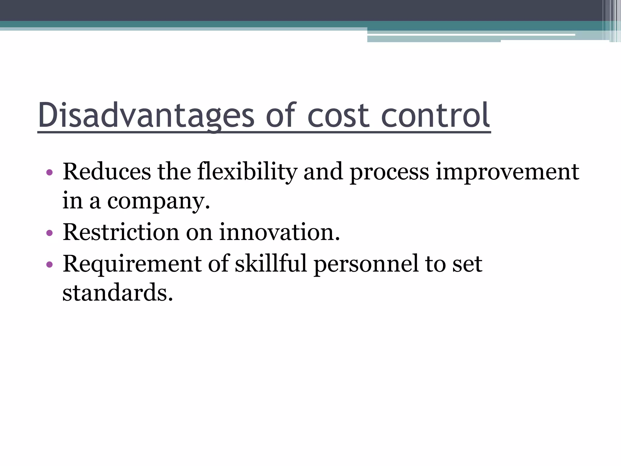 Cost control and reduction | PPTX