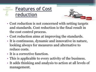 Cost control and reduction | PPTX