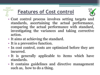 Cost control and reduction | PPTX