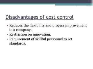 Cost control and reduction | PPTX
