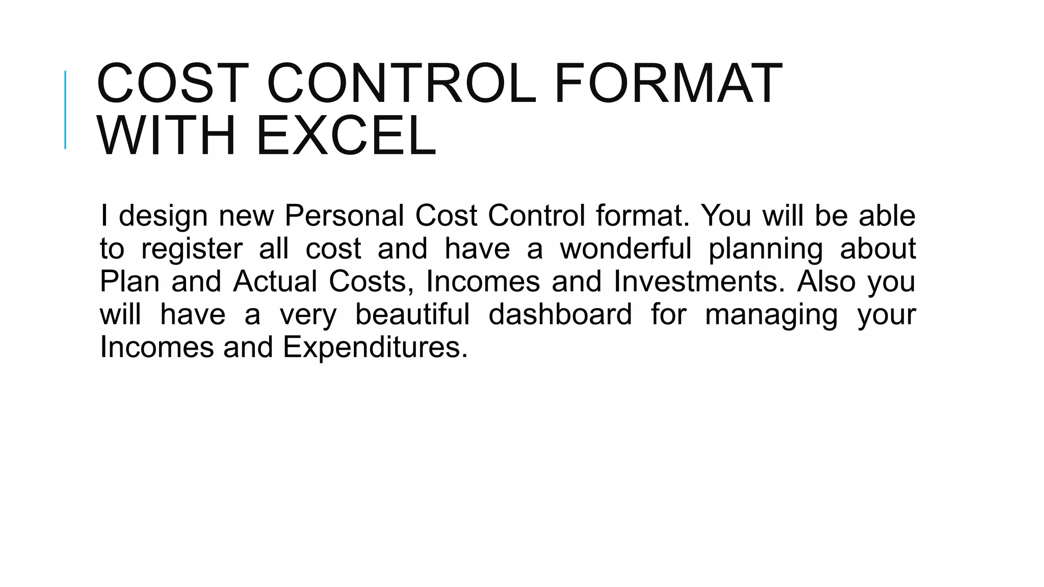 Cost control format | PPTX
