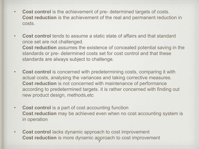 Cost Control Procedure and reduction.pdf | Business Accounting ...