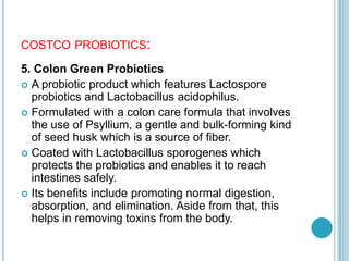 Costco Probiotic | PPTX | Nutrition | Healthy Living