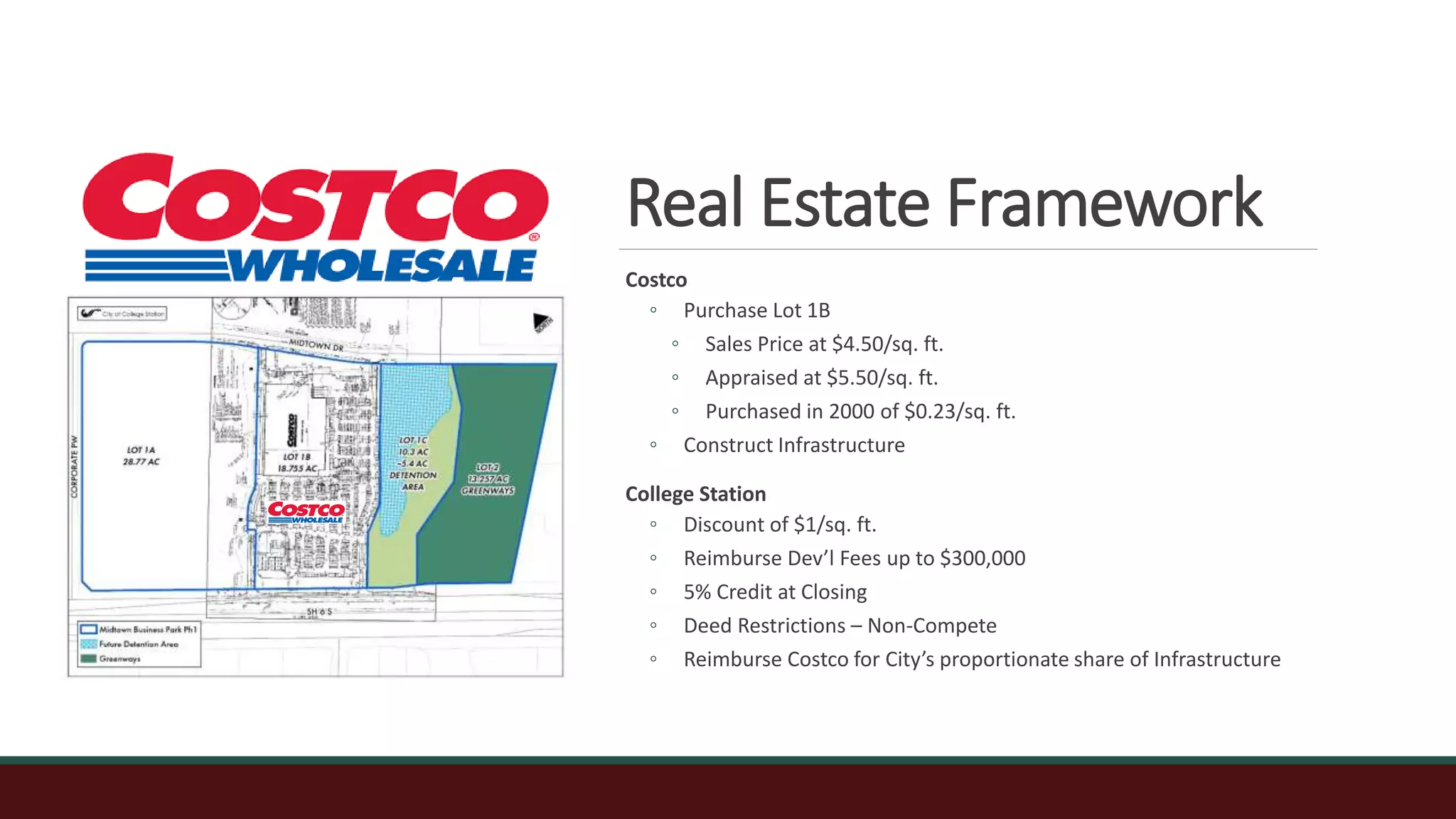 Costco Real Estate & Economic Development Agreement | PPTX
