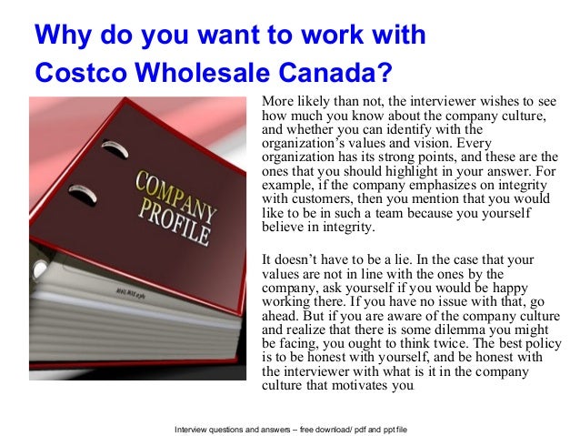Costco wholesale canada interview questions and answers