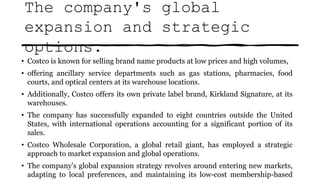 Costco Wholesale Corporation guideline and deetail about the sales | PPTX