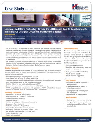 Cost deductions in healthcare technology by a leading us firm | PDF | Technology & Computing