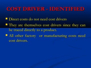 Cost Driver | PPT