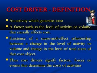 Cost Driver | PPT