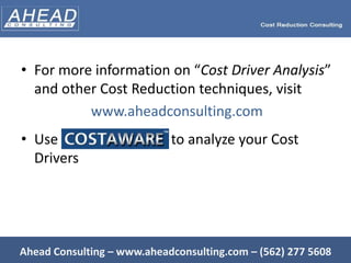 Cost driver analysis | PPTX