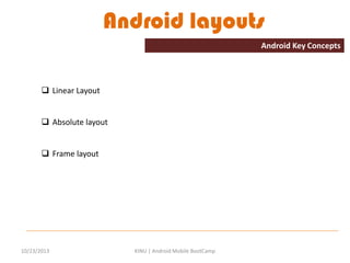 Android Bootcamp Tanzania:Overview of android platform | PPT