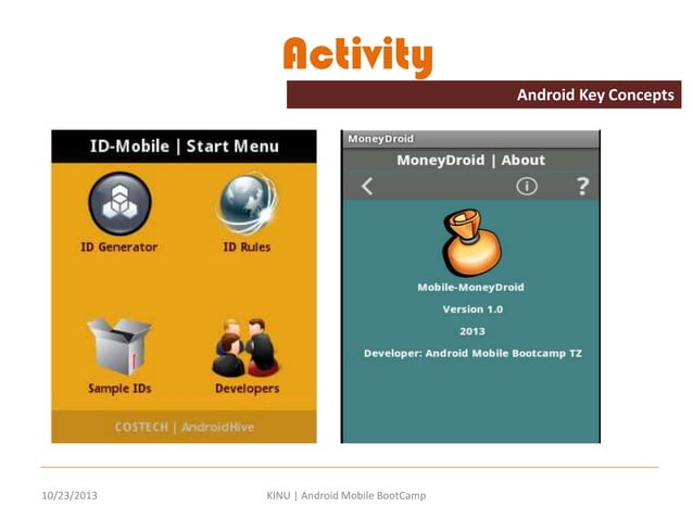 Android Bootcamp Tanzania:Overview of android platform | PPT