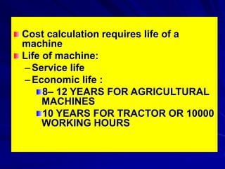 Cost economics of tractor | PPT