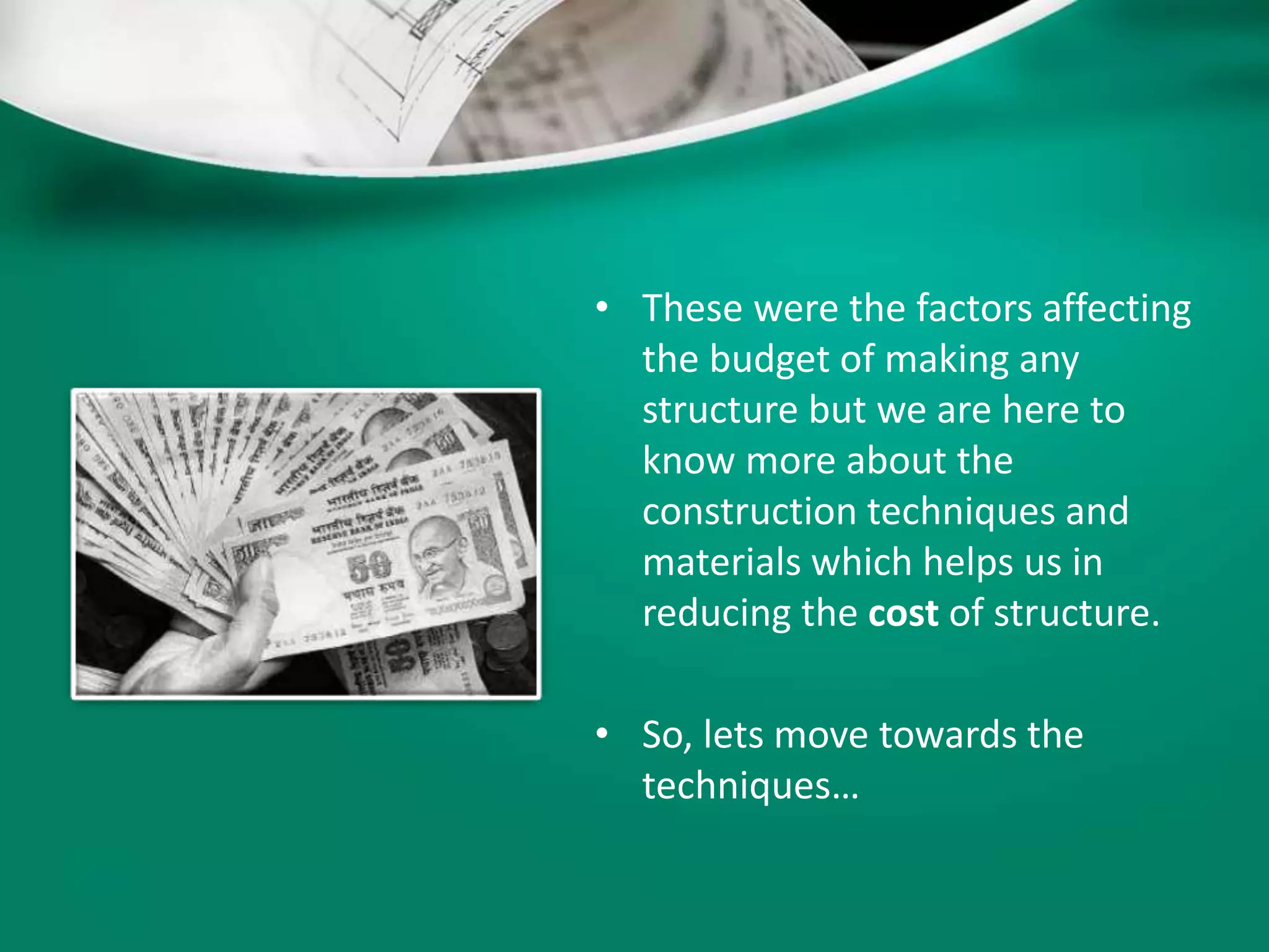 Cost effective construction tech PPT | PPTX
