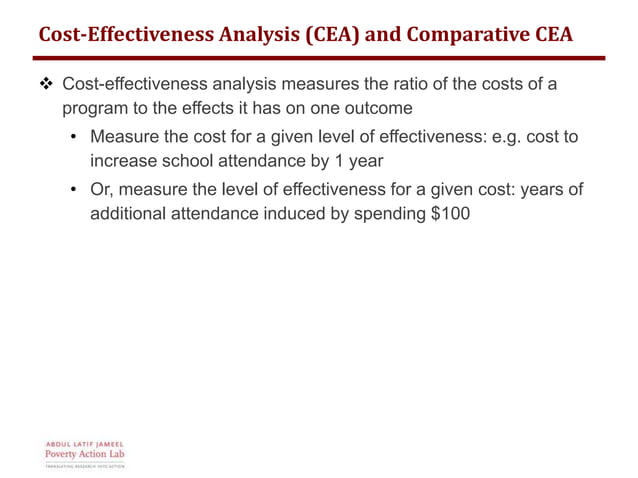 Cost Effectiveness Analysis | PPTX