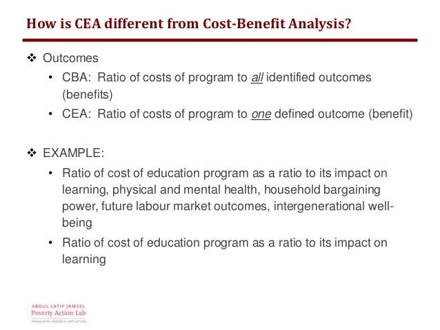Cost Effectiveness Analysis