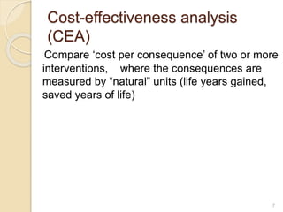 Cost effectiveness analysis | PPTX