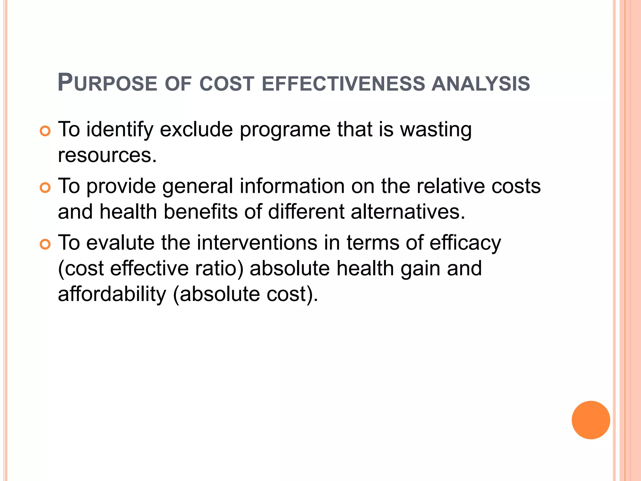 Cost effectiveness analysis | PPTX