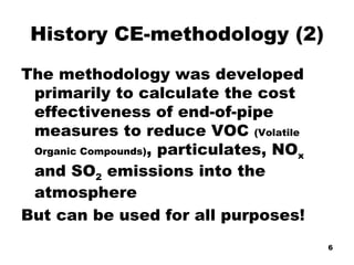 Cost Effectiveness Methodology and Sustainability | PPT