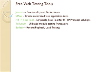 Cost Effective Web Application Testing | PPT