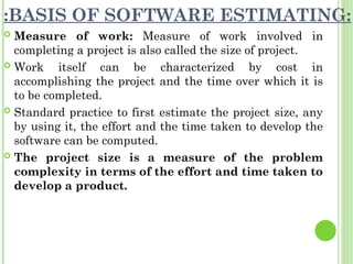 Cost effort in softwrae project management.ppt