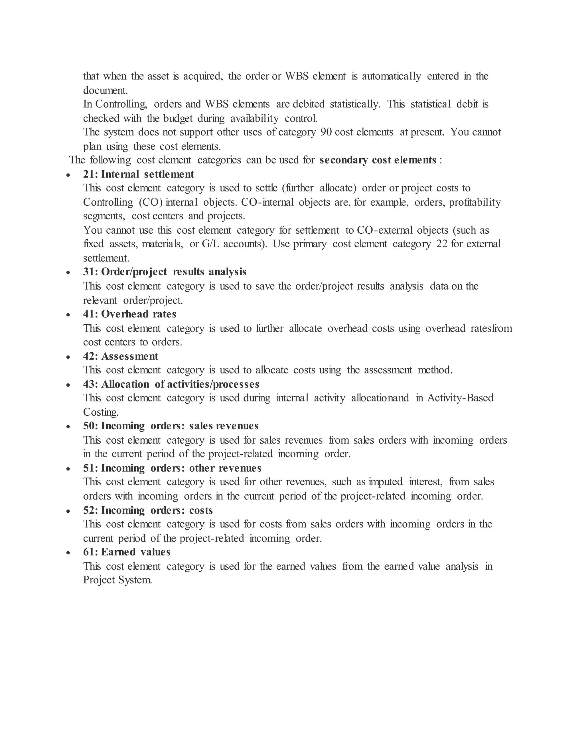 Cost element categories | DOCX