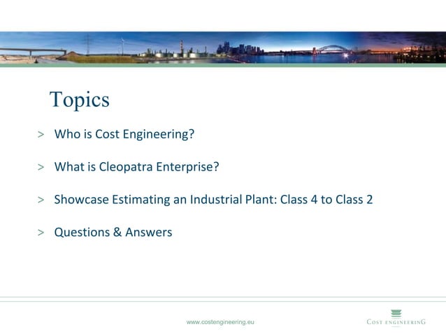 Cost Engineering for Projects | PDF