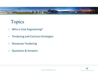 Cost Engineering for Tendering & Contracting | PDF