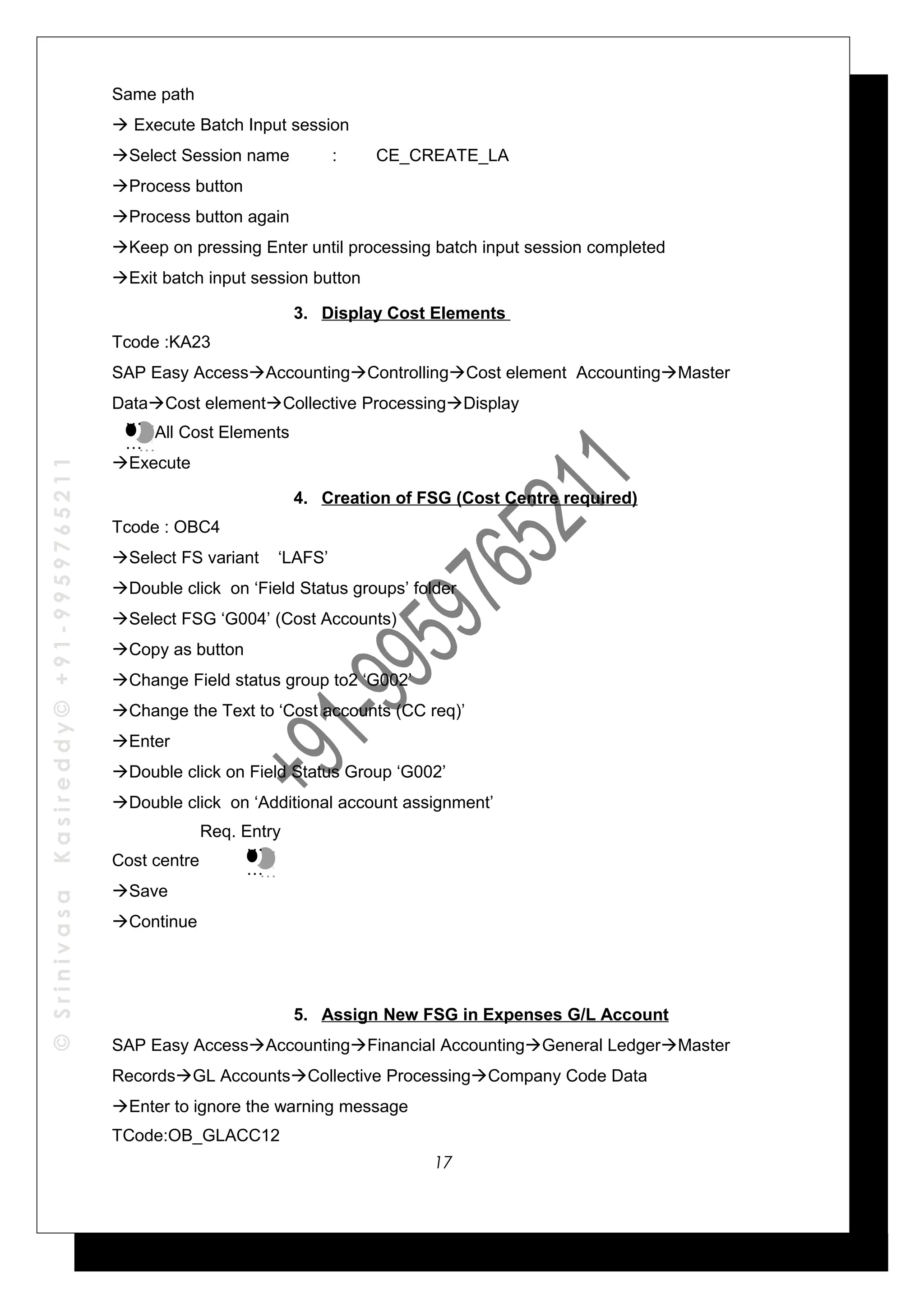 SAP CO step by step config guide & user manual part 1 | DOC