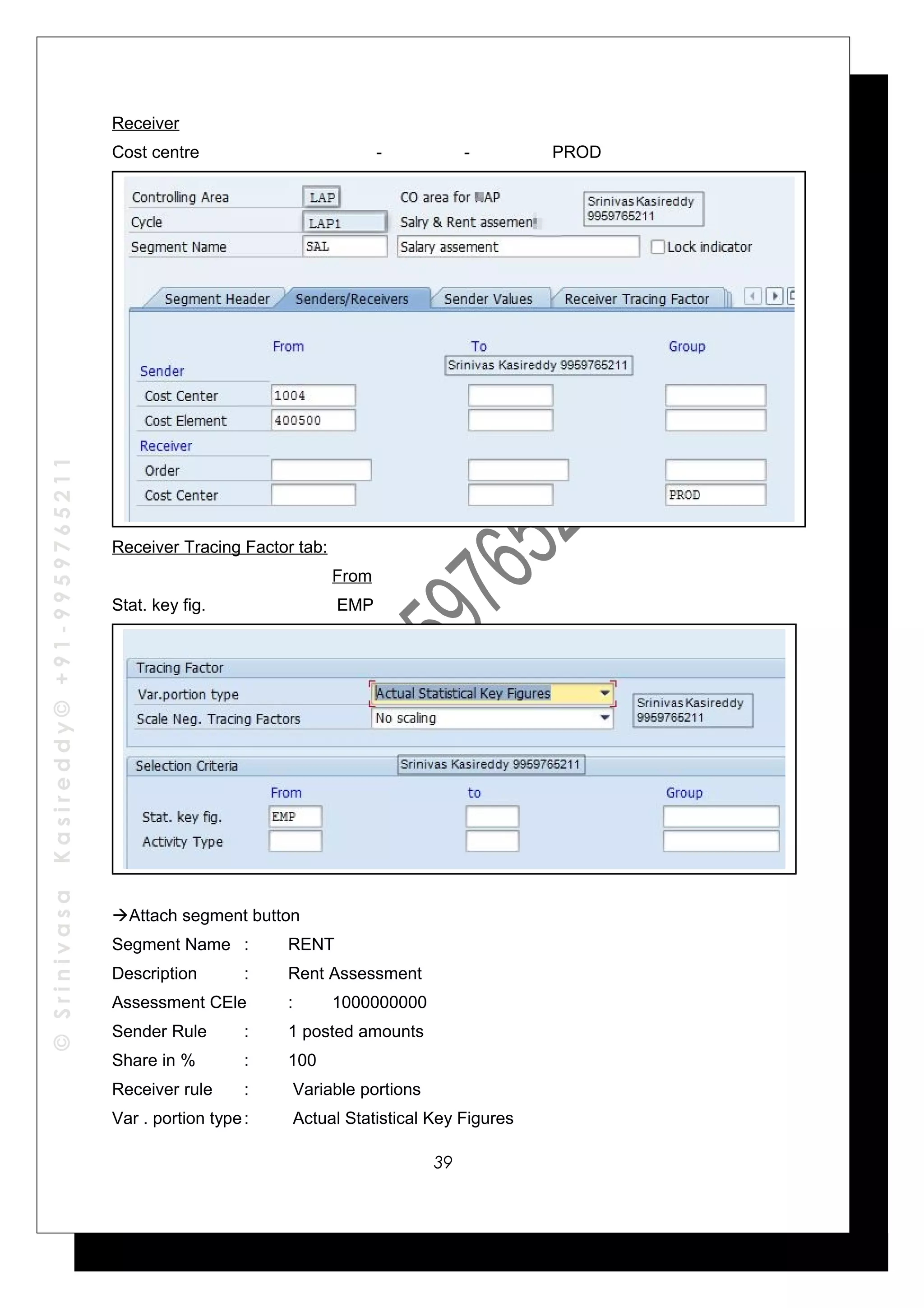 SAP CO step by step config guide & user manual part 1 | DOC