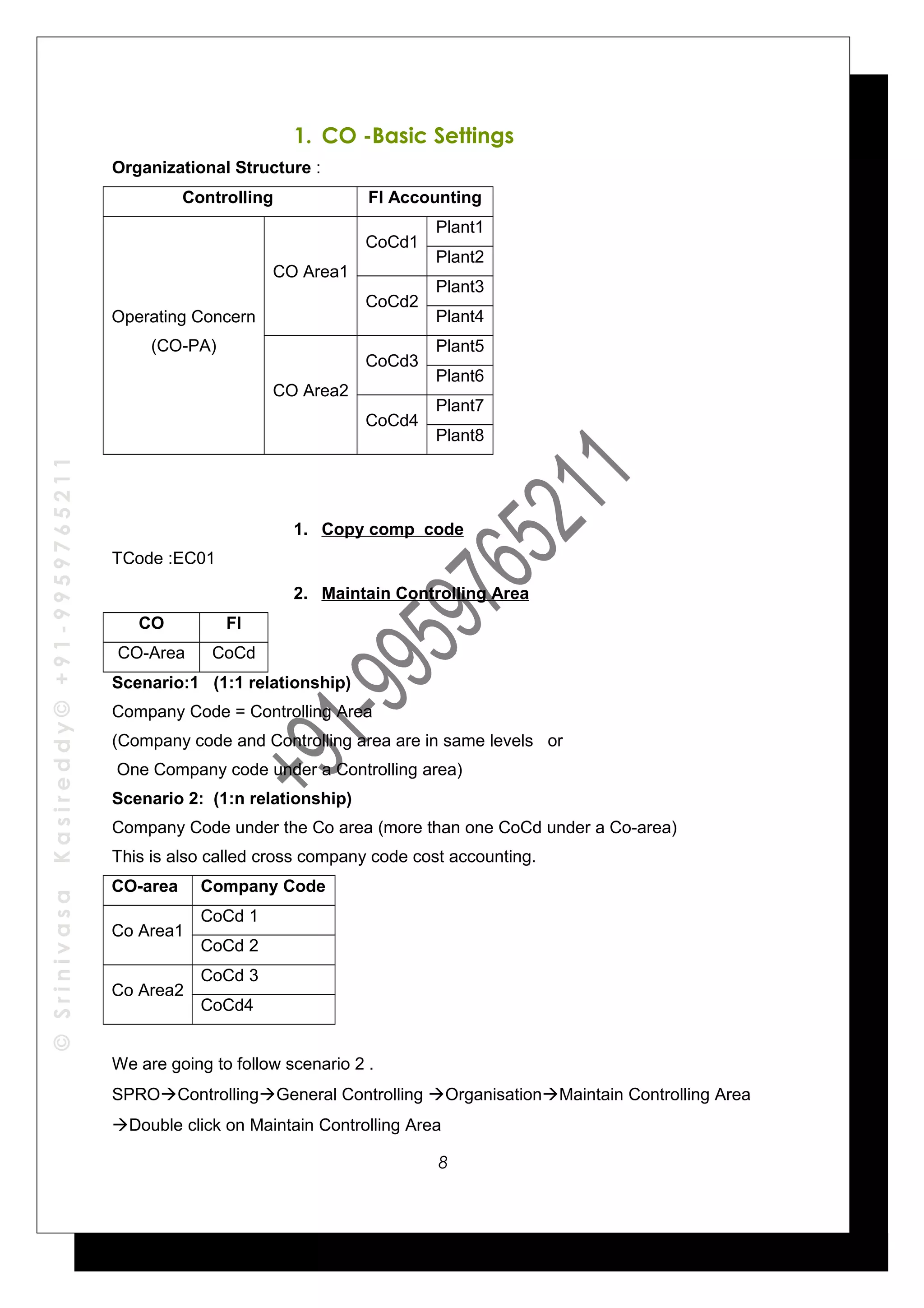 SAP CO step by step config guide & user manual part 1 | DOC