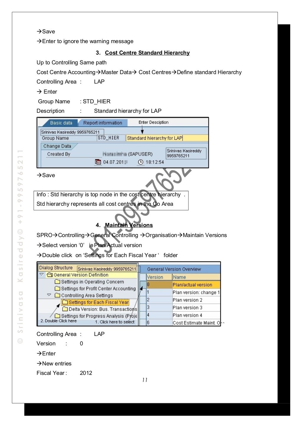 SAP CO step by step config guide & user manual part 1