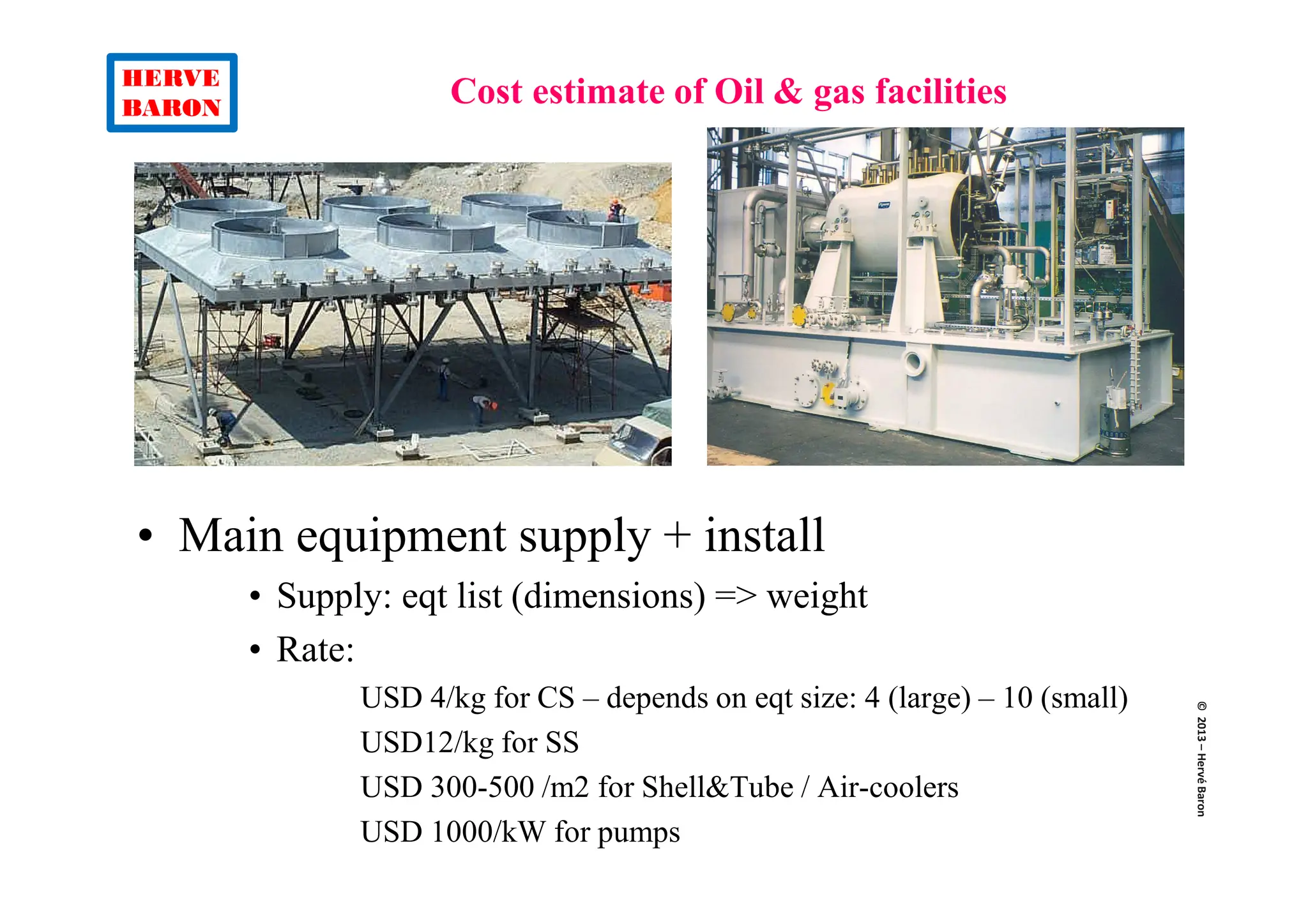 cost estimate for oil and gas plant in petro | PDF