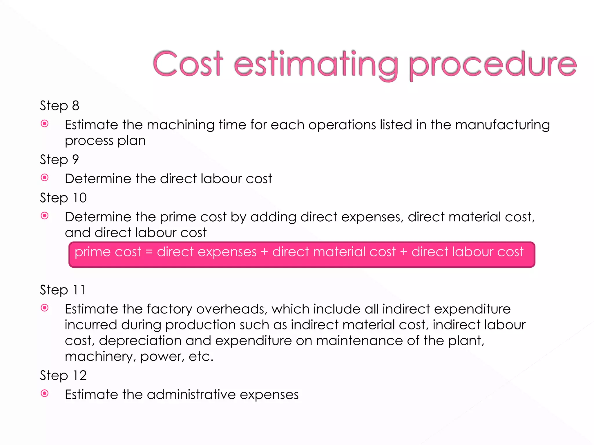Estimation and costing | PPT