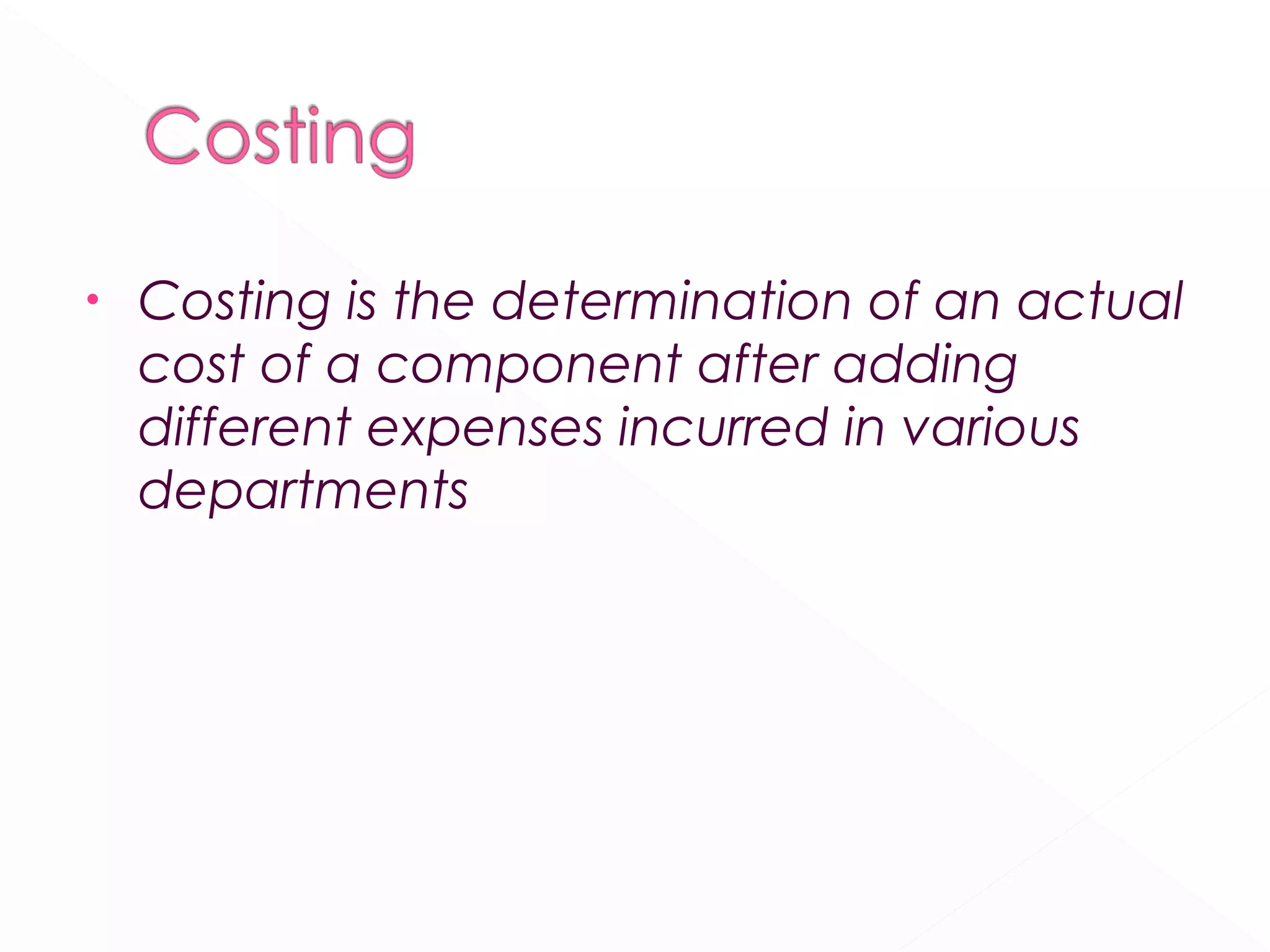 Cost estimating & Costing | PPT